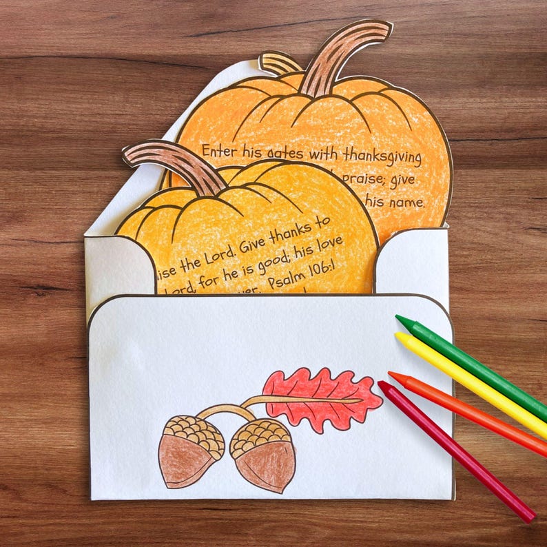 Manualidad con versículos bíblicos de Acción de Gracias de otoño ...