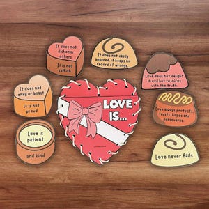 Valentine’s Day Sunday School Bible Craft, ! Corinthians 13 Love is ...