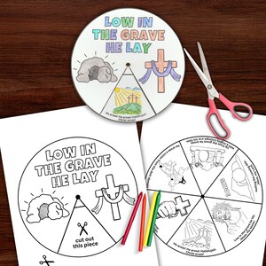 Easter Coloring Wheel Craft Bundle, Sunday School Lesson Activity ...