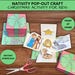 Nativity Christmas Birth of Jesus Bible Story Craft, Pop Out Baby Jesus ...