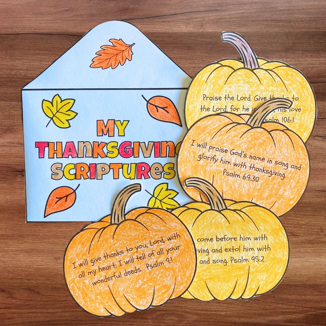 Fall Thanksgiving Bible Verse Craft, Sunday School Christian Home ...