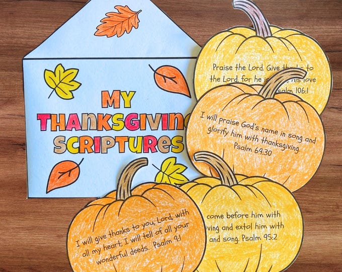 Thanksgiving Pumpkin Craft, Sunday School Give Thanks Activity ...