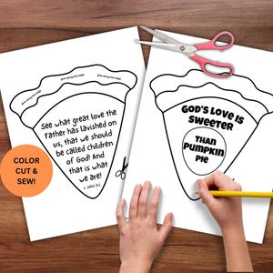 Thanksgiving Fall Christian Bible Verse Coloring Activity God's Love is ...