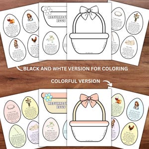 Resurrection Eggs Easter Story Bible Craft Printable, Holy Week Easter ...