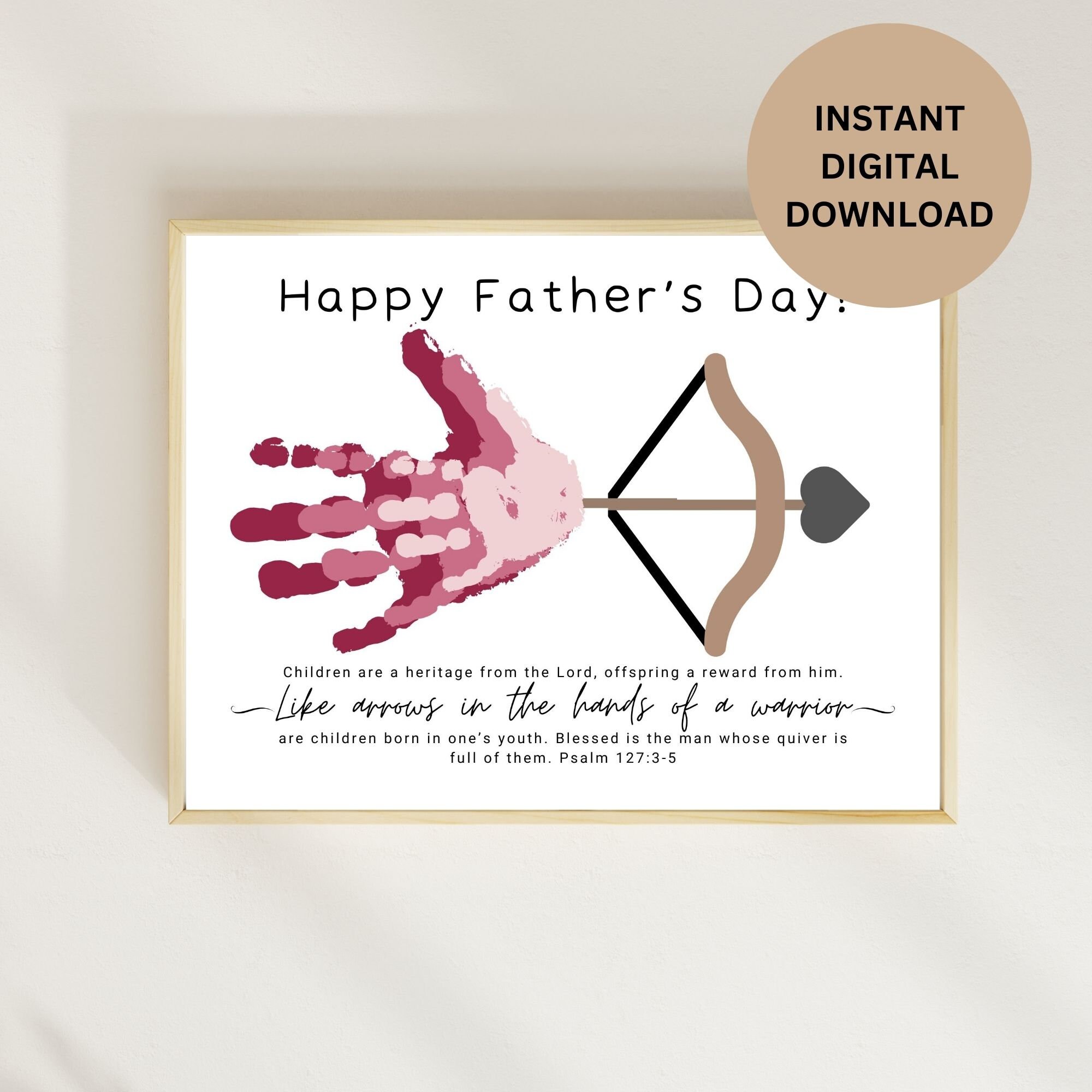 Handprint Art Father's Day Bible Verse Craft, DIY Preschool Toddler ...