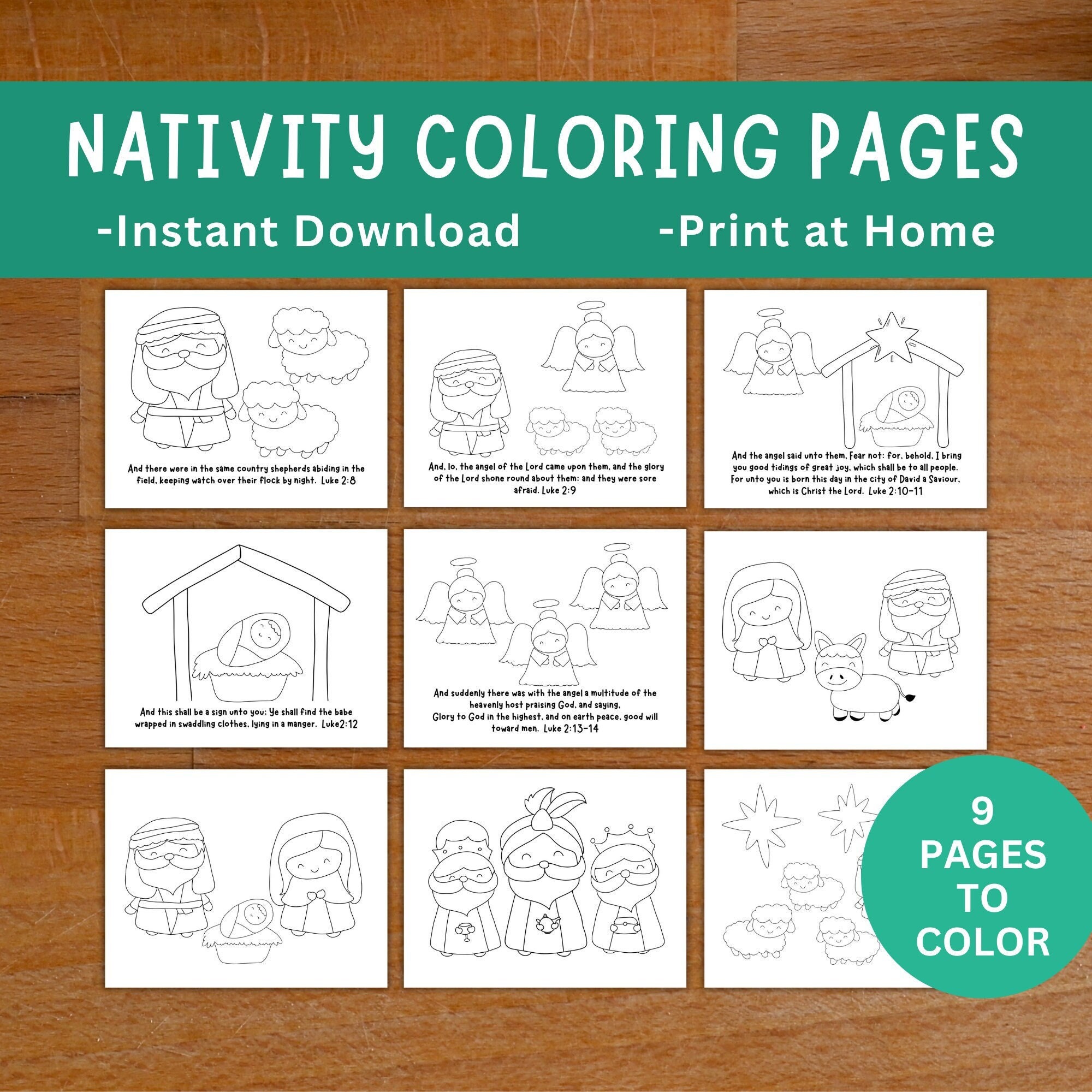 Nativity Coloring Pages, Christmas Sunday School, Christmas Bible ...