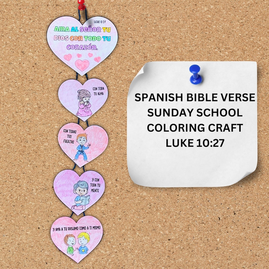 Spanish Bible Verse Craft Printable Sunday School Coloring Activity ...