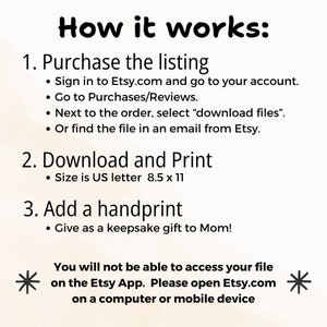 Mothers Day Bible Craft, Printable Mom Handprint Art, Christian Sunday ...