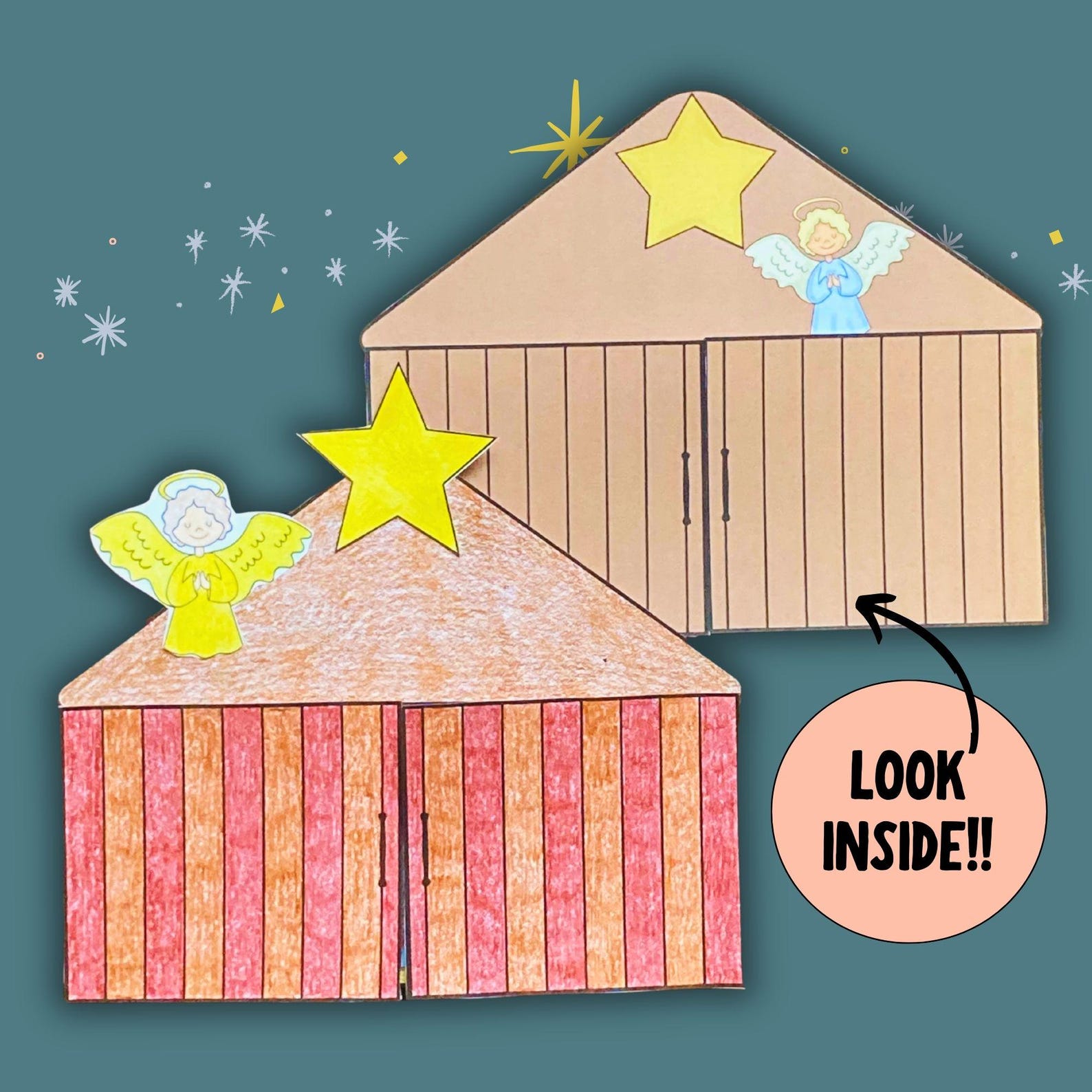 Christmas Nativity Birth of Jesus Bible Story Craft, Baby Jesus is Born ...