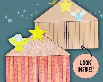 Birth of Jesus Coloring Wheel, Printable Nativity Christmas Activity ...