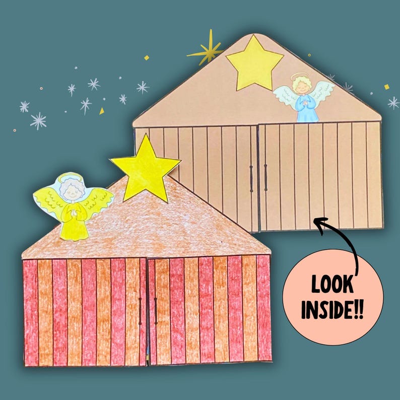 Christmas Nativity Birth of Jesus Bible Story Craft, Baby Jesus is Born ...