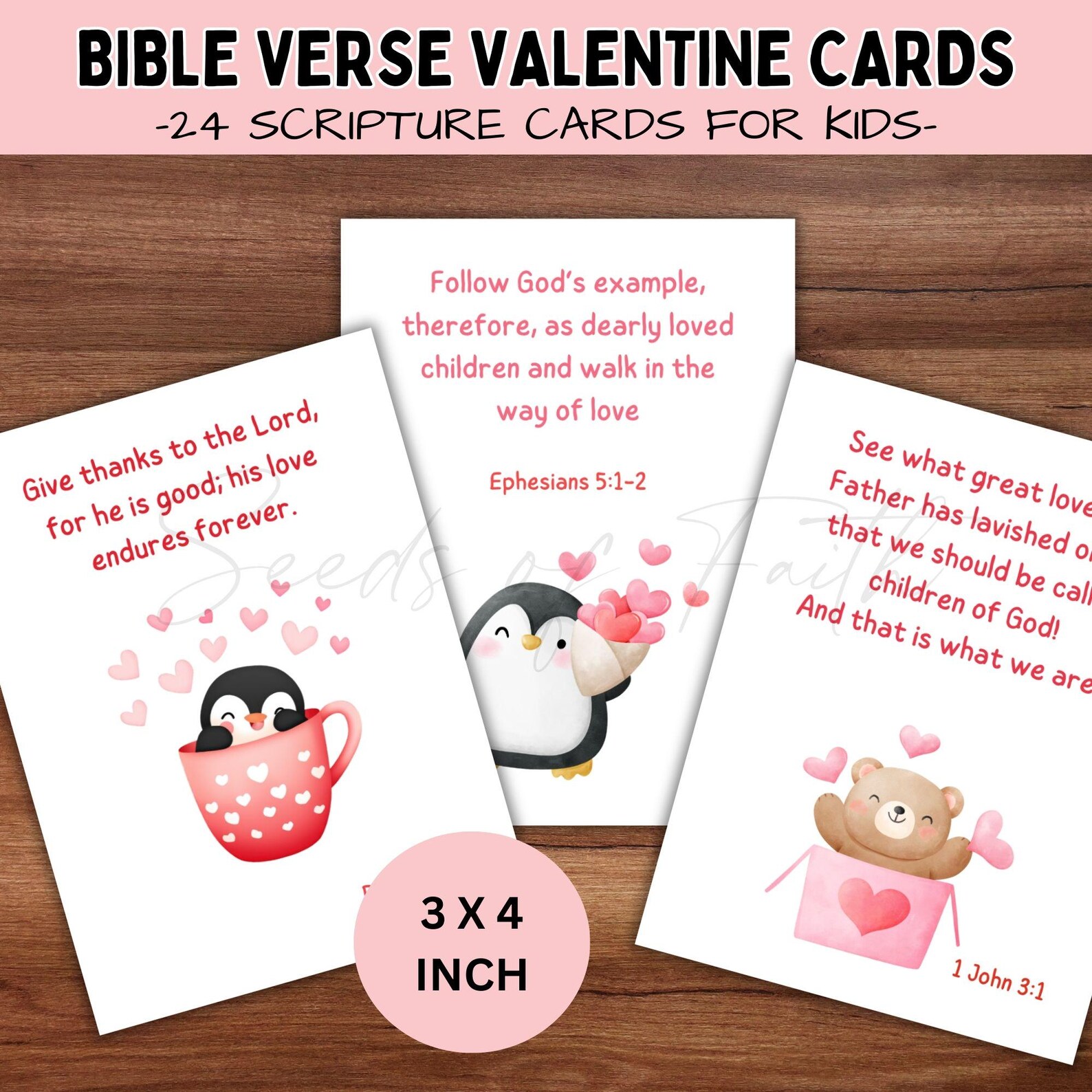 Valentine’s Day Bible Verse Cards, Christian Valentine Cards, Bible ...