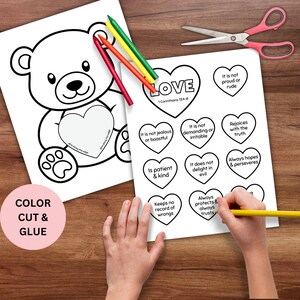 Christian Valentine’s Day Bible Lesson Pocket Craft, Corinthians 13 ...