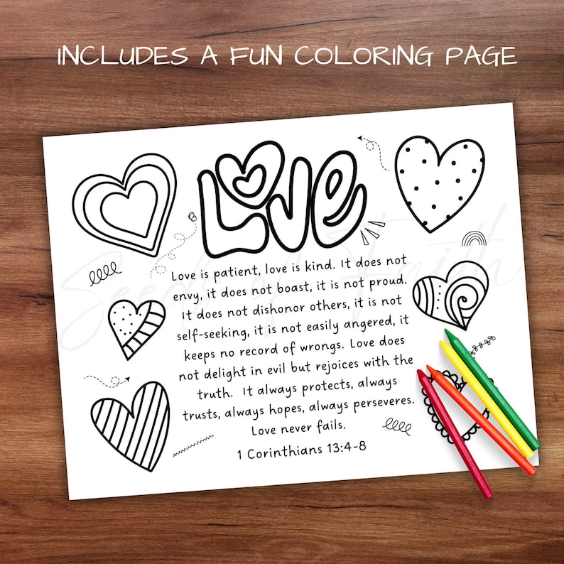 Christian Valentine’s Day Bible Lesson Pocket Craft, Corinthians 13 ...