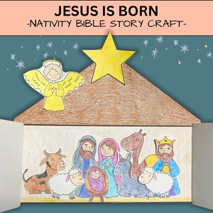 Christmas Nativity Birth of Jesus Bible Story Craft, Baby Jesus is Born ...