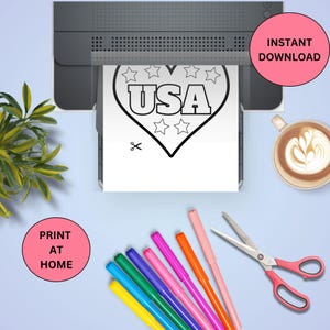 4th of July Bible Coloring Craft, Sunday School Homeschool Independence ...