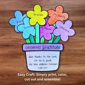 Give Thanks to the Lord Bible Verse Coloring Craft for Kids, Sunday ...