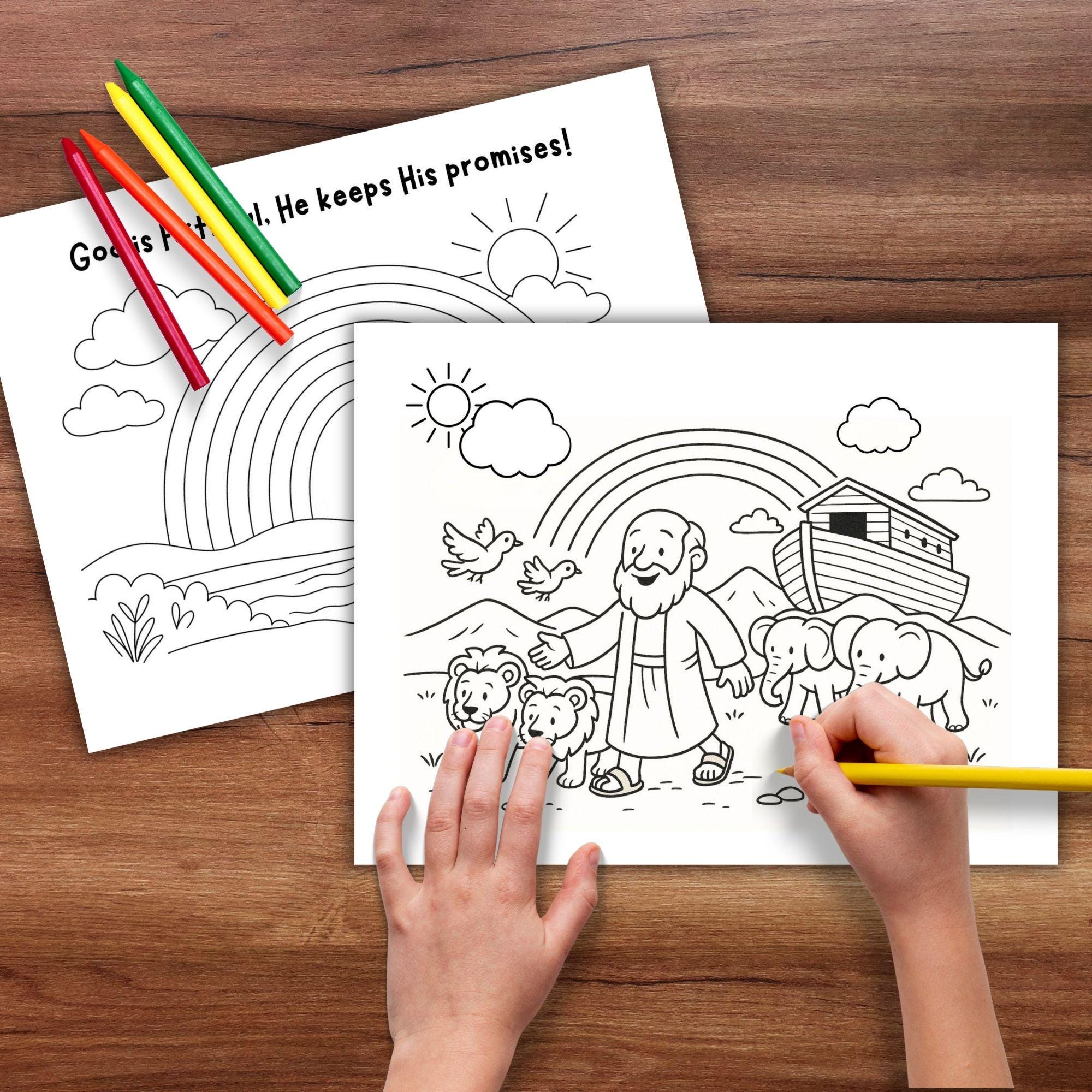 Noah's Ark Printable Coloring Pages, the Story of Noah Sunday School ...