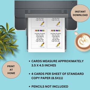 Pencil Prayer Tag Back to School, Backpack Blessing Kit, First Day of ...