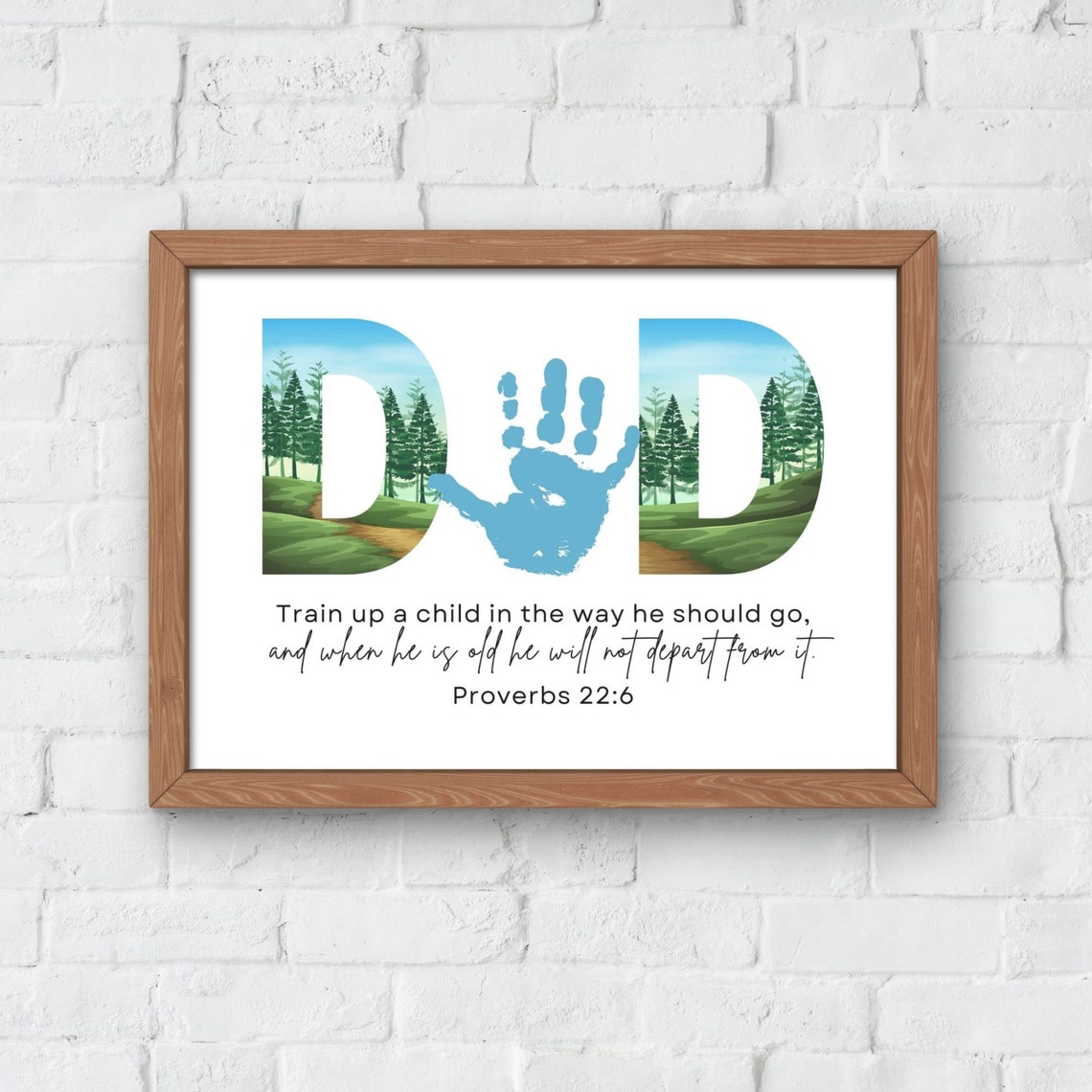 Fathers Day Craft for Kids Handprint Bible Verse Art, DIY Preschool ...