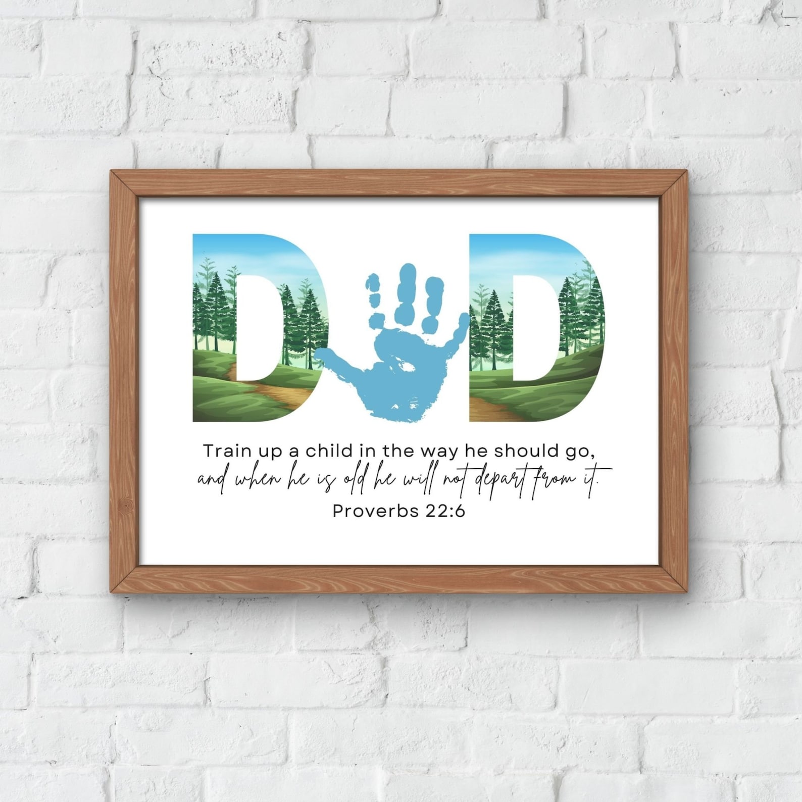 Fathers Day Craft for Kids Handprint Bible Verse Art, DIY Preschool ...