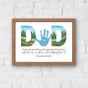 Fathers Day Craft for Kids Handprint Bible Verse Art, DIY Preschool ...