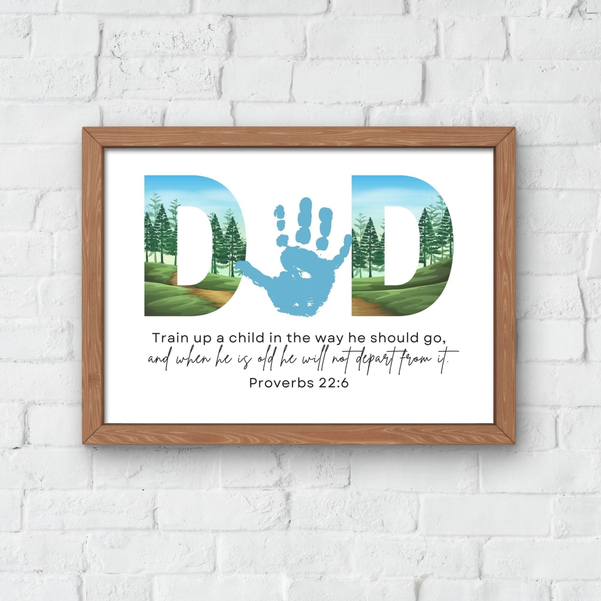 Fathers Day Craft for Kids Handprint Bible Verse Art, DIY Preschool ...