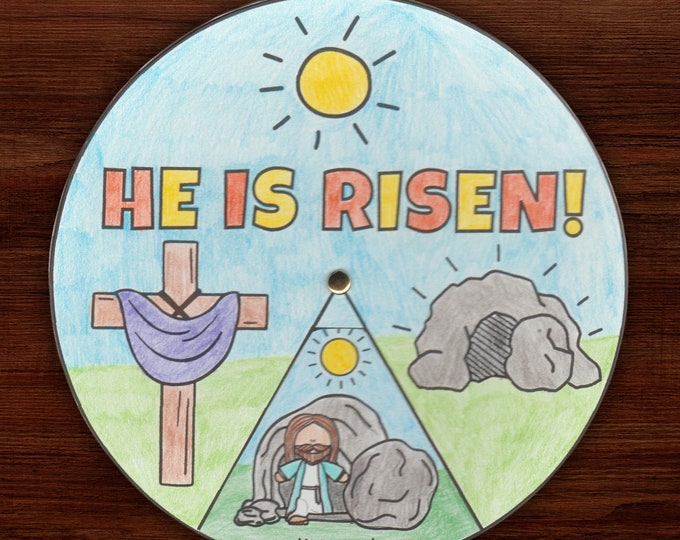 The Lord's Prayer Coloring Spinning Wheel Printable Bible Verse Sunday ...