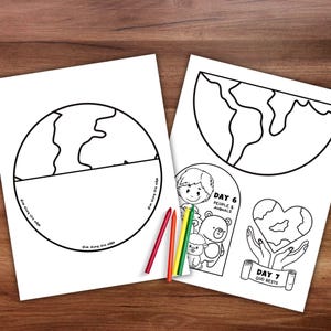 Days of Creation Bible Story Coloring Craft for Kids, Sunday School ...