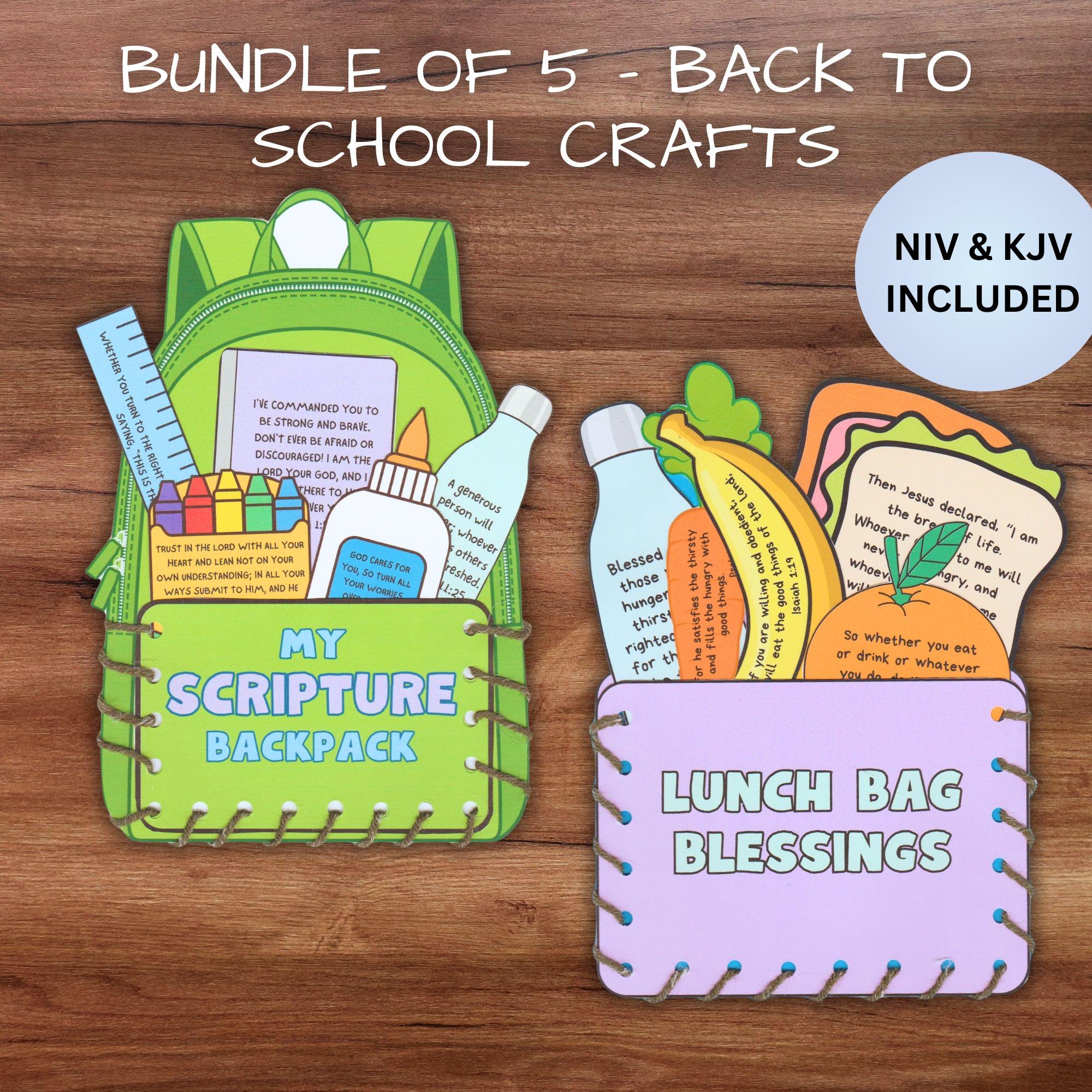 Back to School Bible Craft Bundle, Christian Sunday School Lesson ...