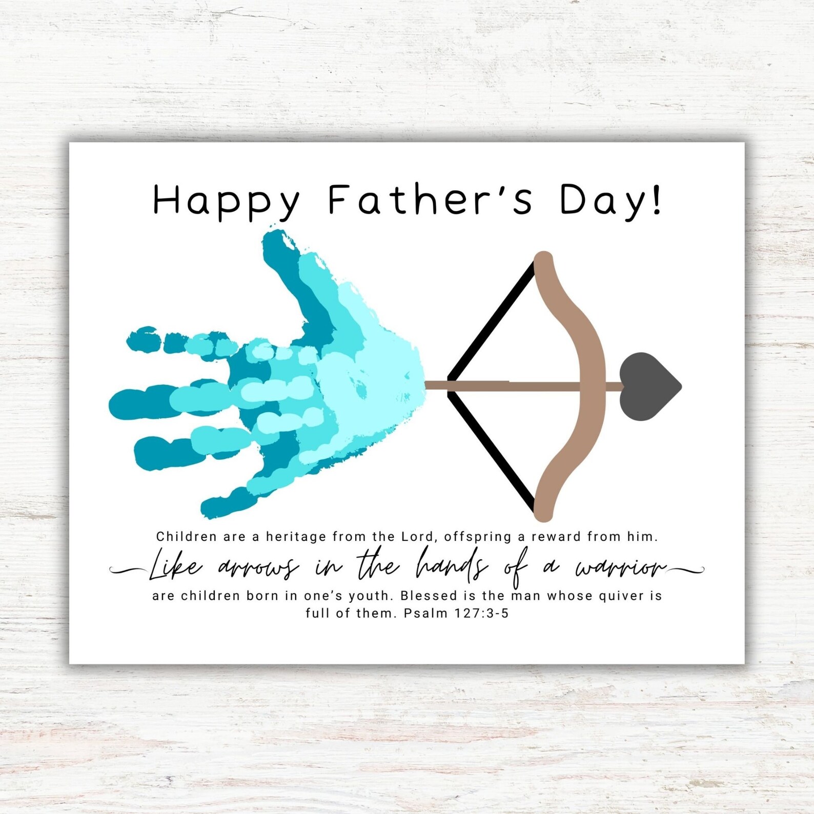 Handprint Art Father's Day Bible Verse Craft, DIY Preschool Toddler ...