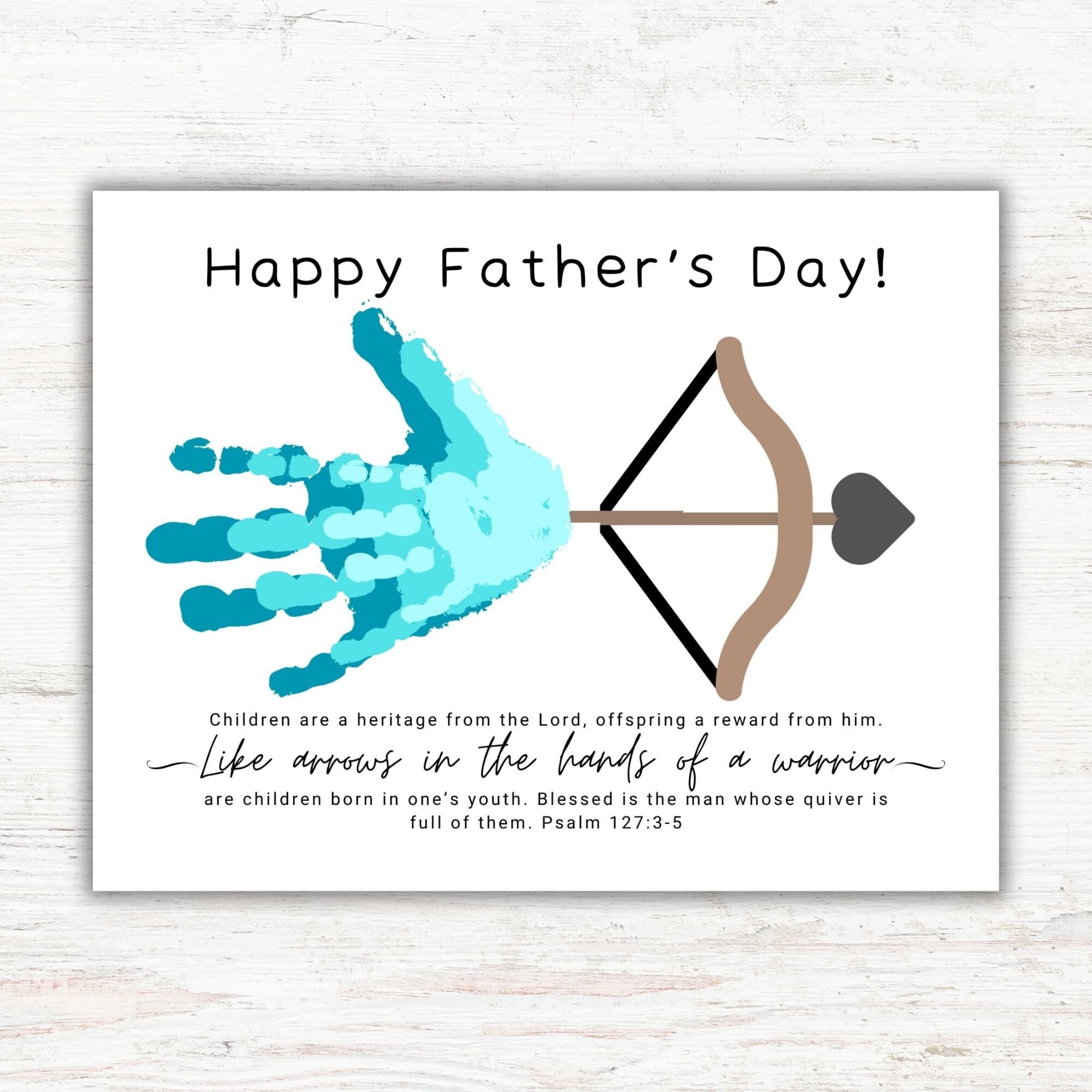 Handprint Art Father's Day Bible Verse Craft, DIY Preschool Toddler ...