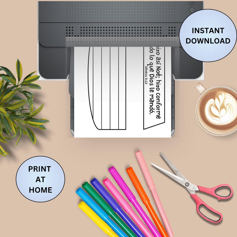 Spanish Noah's Ark Printable Craft and Bible Story Lesson, Sunday ...
