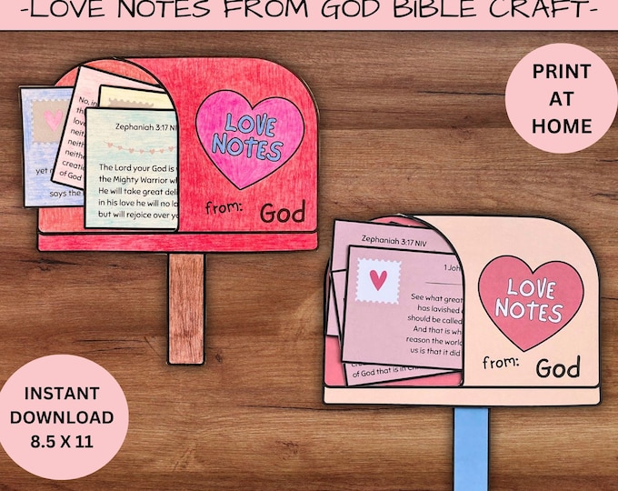 Valentine’s Day Sunday School Bible Craft, Love Notes From Jesus ...