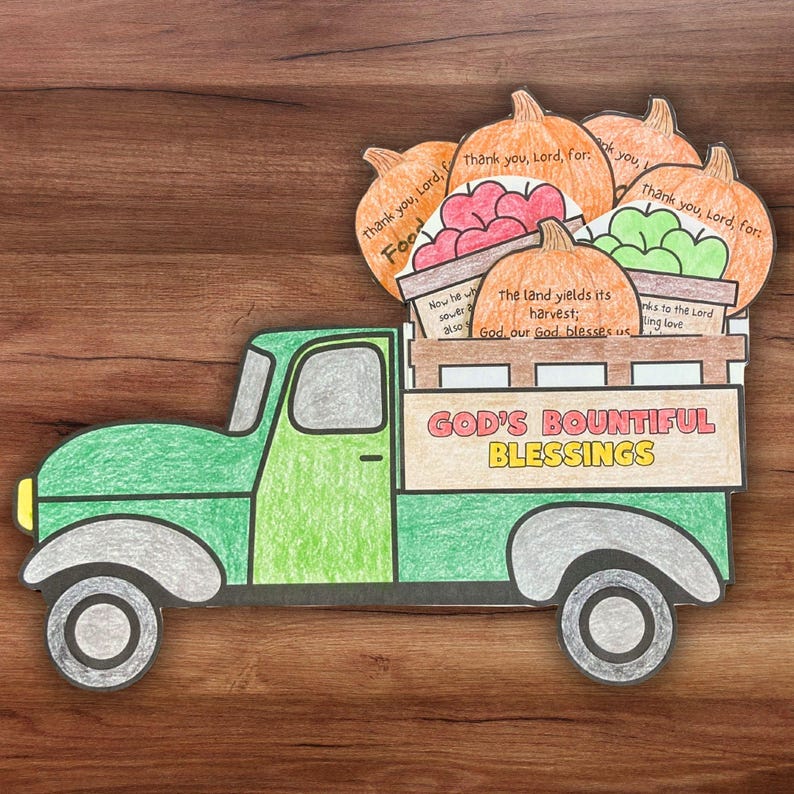 Thanksgiving Fall Harvest Bible Craft, Give Thanks Sunday School ...