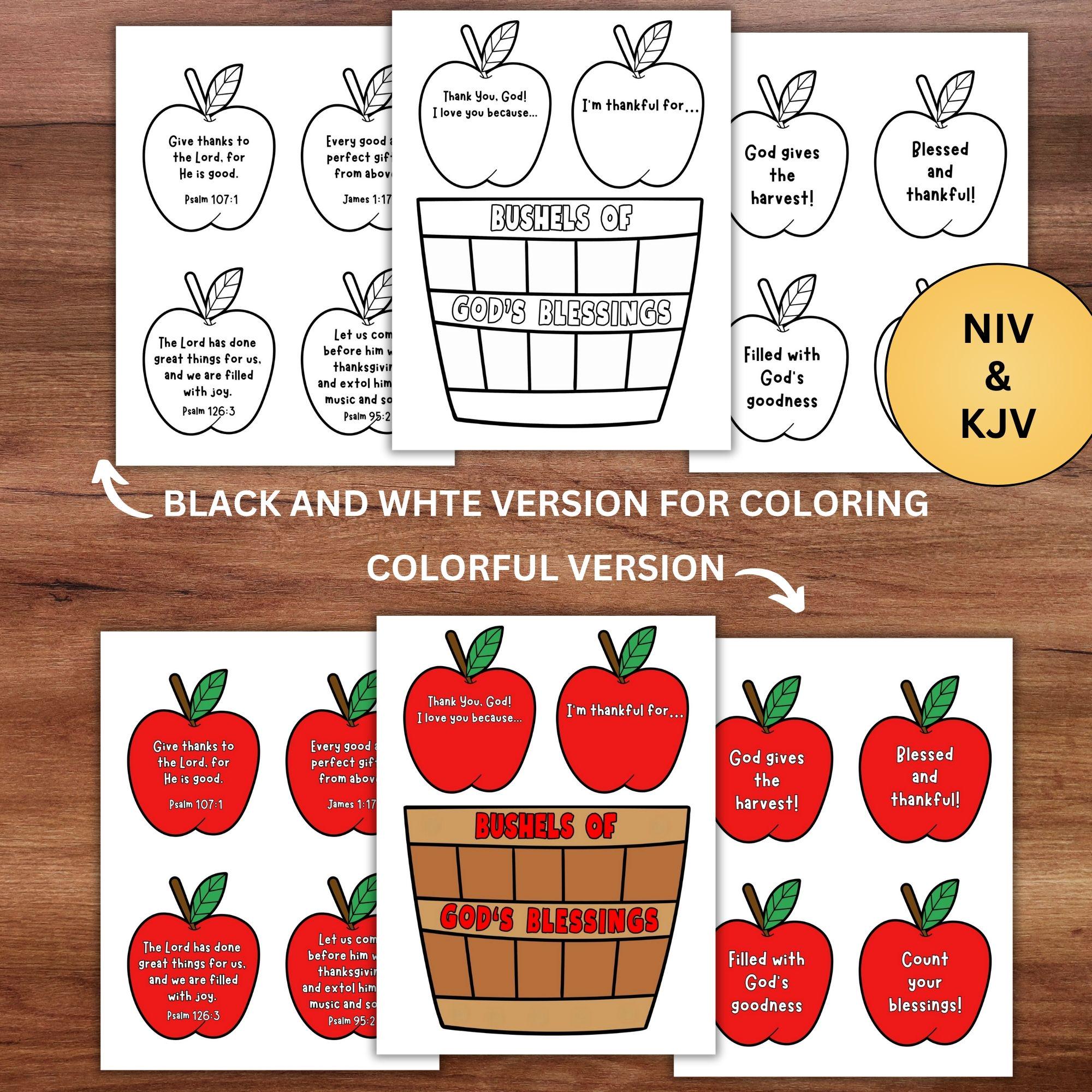 Fall Bible Craft Bundle, Printable Thanksgiving Crafts for Kids ...