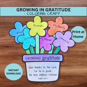 Give Thanks to the Lord Bible Verse Coloring Craft for Kids, Sunday ...