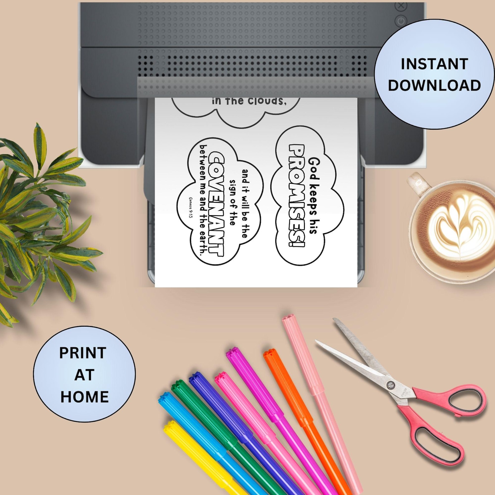 God's Promise Rainbow Craft Bible Lesson Printable, Sunday School ...
