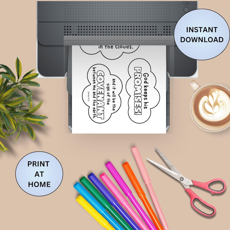 God's Promise Rainbow Craft Bible Lesson Printable, Sunday School ...