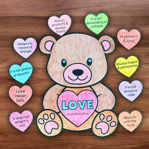 Christian Valentine’s Day Bible Lesson Pocket Craft, Corinthians 13 ...