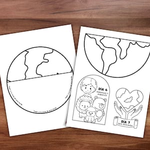 Spanish Days of Creation Bible Craft, Christian Sunday School Lesson ...