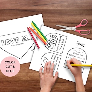 Christian Valentine’s Day Bible Lesson Pocket Craft, Corinthians 13 ...