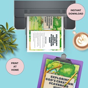 Scavenger Hunt Nature Walk Bible Lesson for Kids, Exploring Gods ...