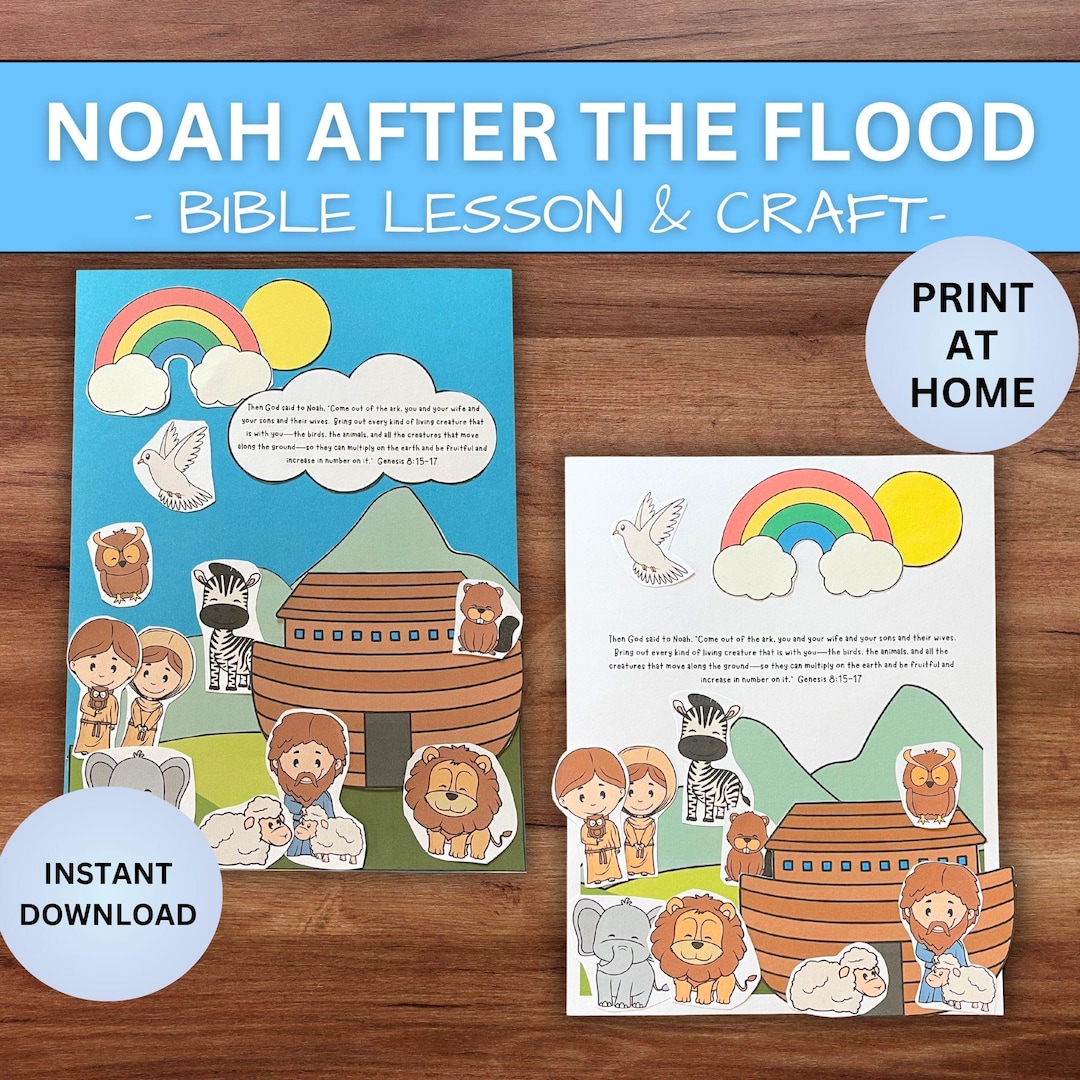 Noah's Ark After the Flood Bible Story Lesson & Craft, Noah's Flood ...