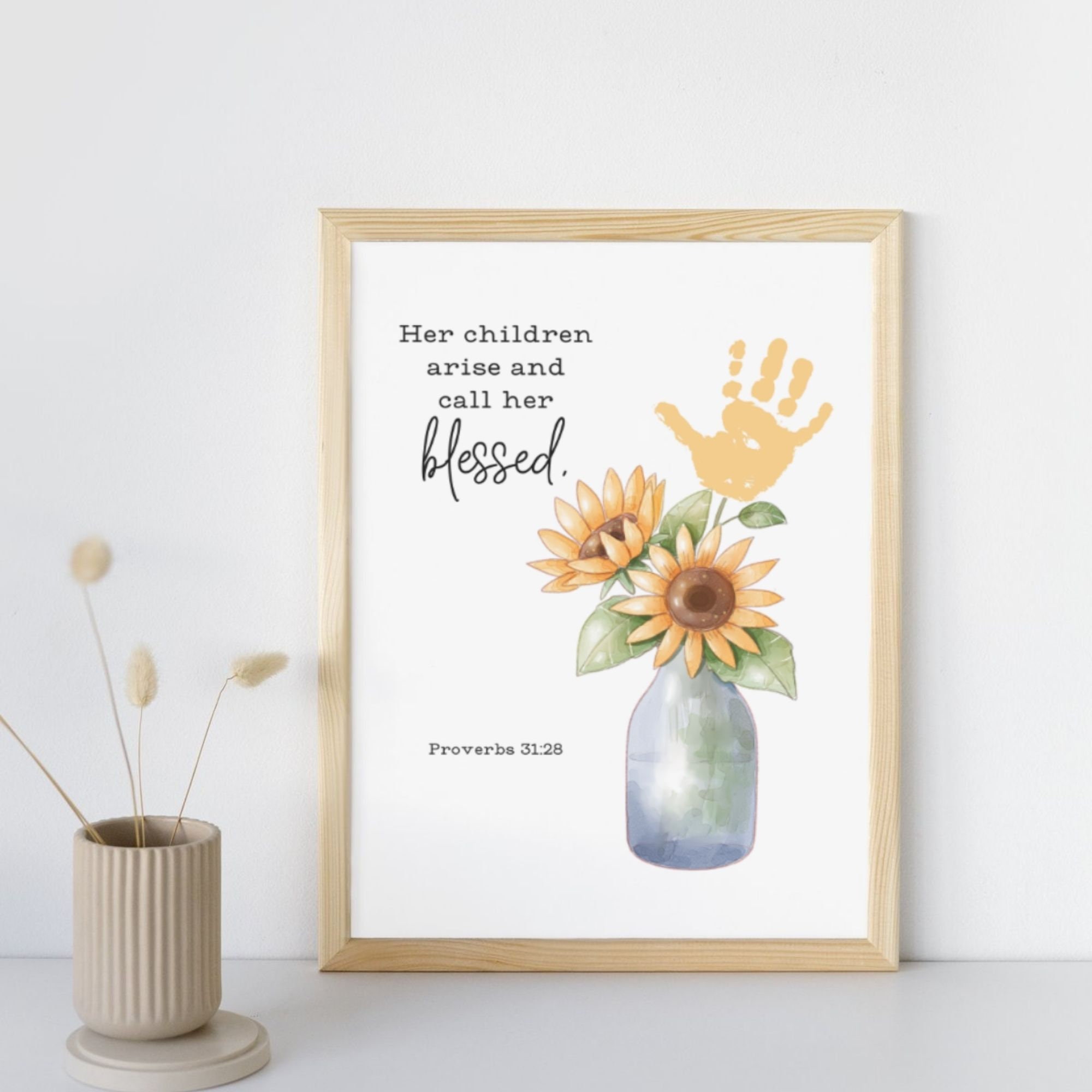 Handprint Mothers Day Craft for Preschooler, Kids Handprint Art ...