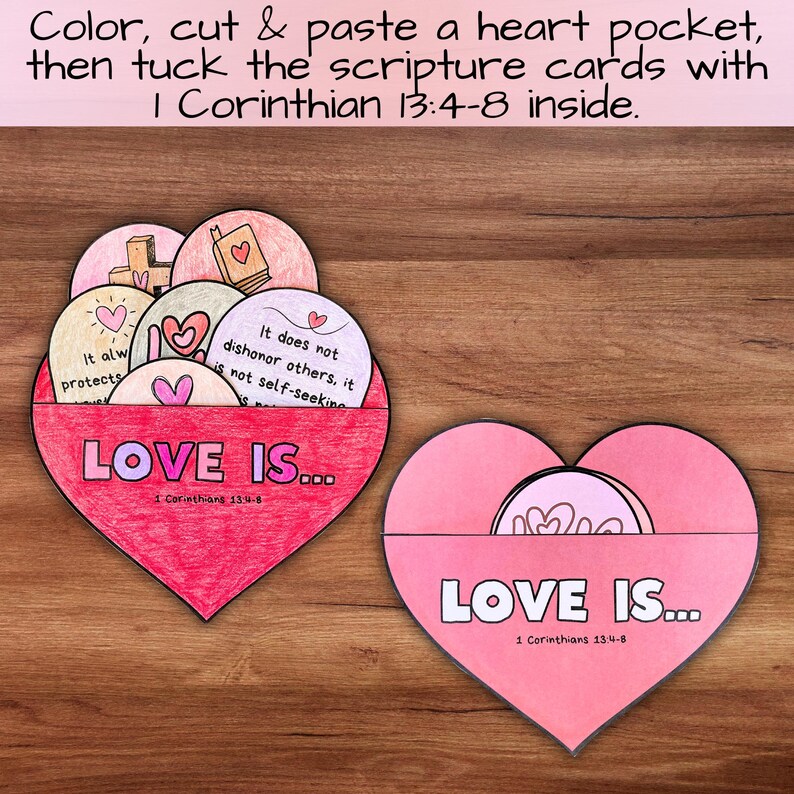Christian Valentine’s Day Bible Lesson Craft Bundle, Religious Coloring ...