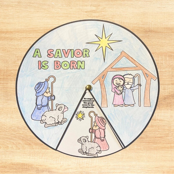 Printable Nativity Wheel - Etsy