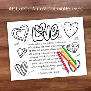 Christian Valentine’s Day Bible Lesson Pocket Craft, Corinthians 13 ...