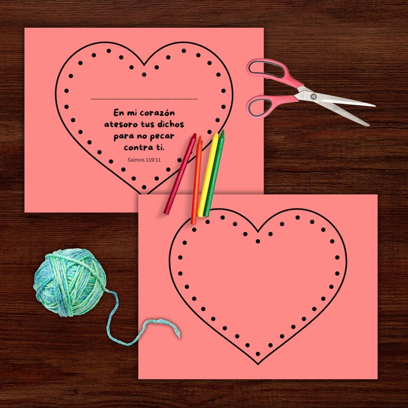 Salmos 119:11 En Español Sunday School Craft Printable, Spanish Bible ...