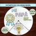 Spanish Father's Day Coloring Wheel Printable Activity, Mi Papa Es ...
